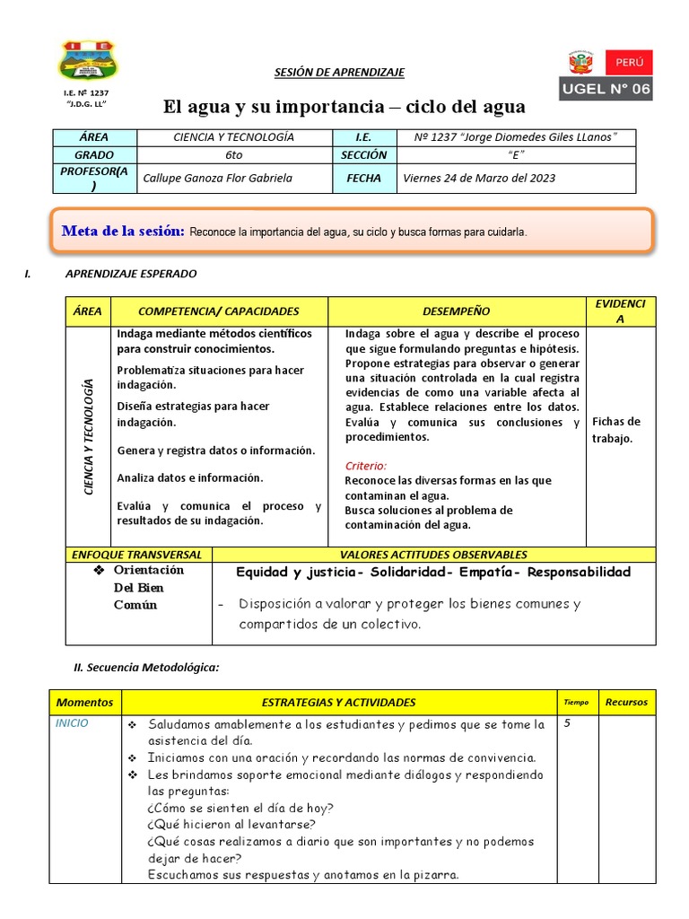 24 de Marzo CIENCIA El Ciclo Del Agua | PDF | Agua | Precipitación