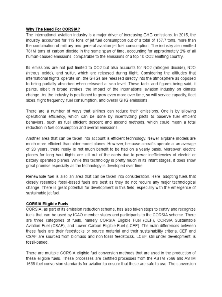 Analyzing The Effectivity of CORSIA As An International Decarbonization ...