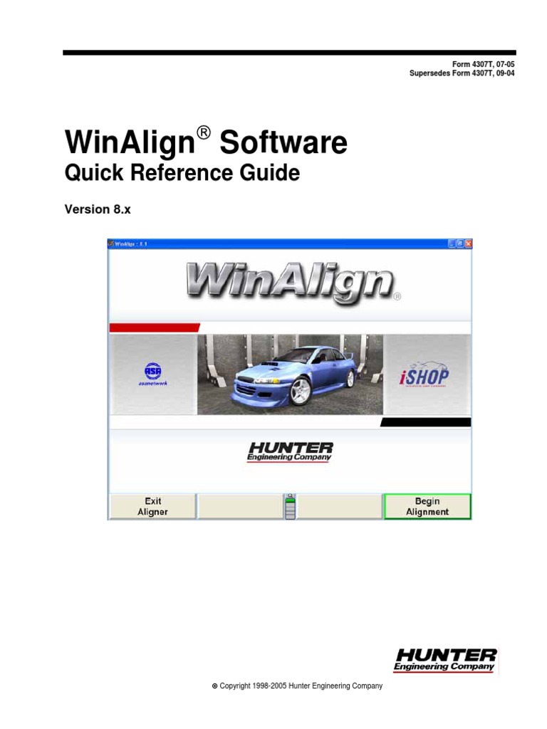 Winalign Software: Quick Reference Guide | PDF