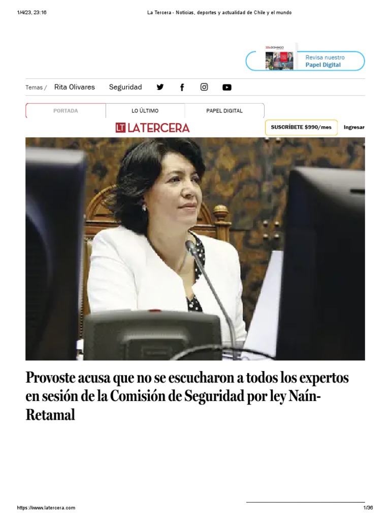 La Tercera - Noticias, Deportes y Actualidad de Chile y El Mundo | PDF ...