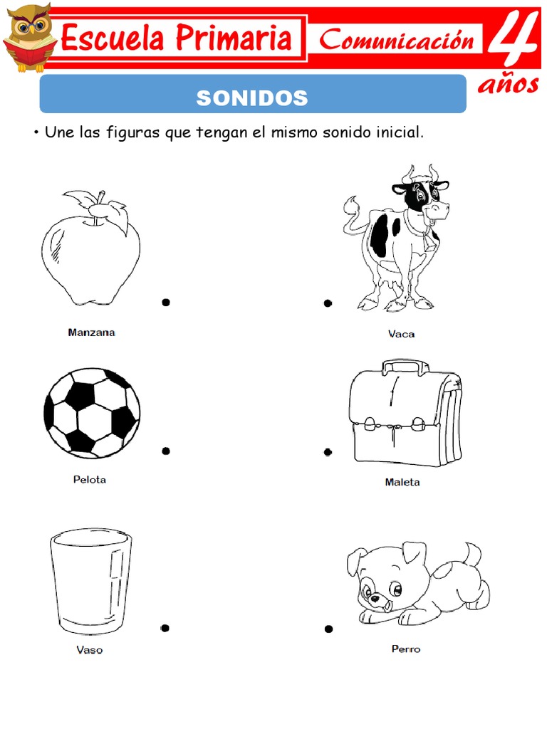 Fichas de Sonidos para Ninos de 4 Anos | PDF | Artes del Lenguaje y ...
