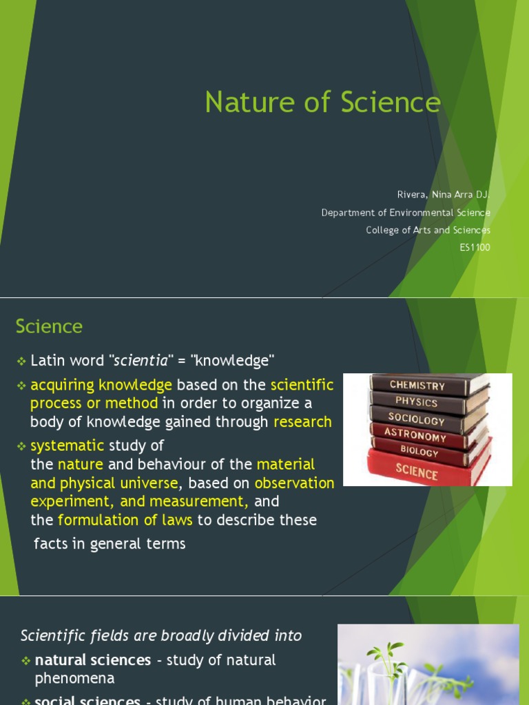 1 - Nature of Science | PDF | Science | Scientific Method