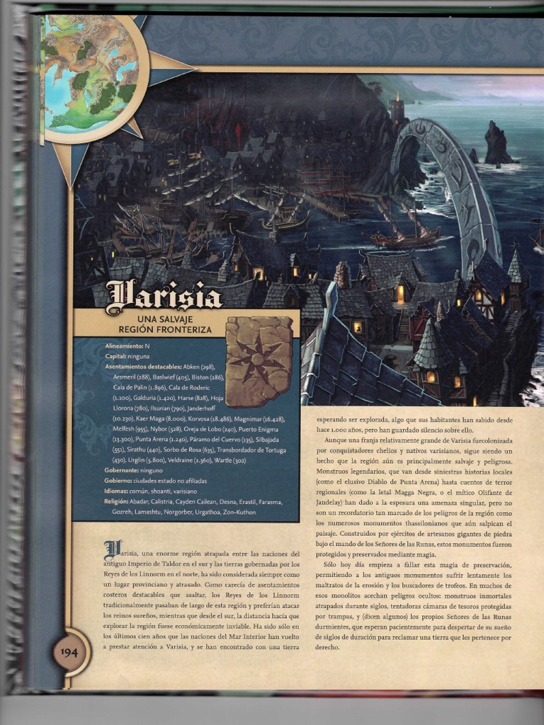 Una descripción geográfica y política de la ciudad de Korvosa en el ...