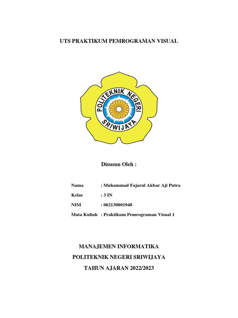 UTS Pemrograman Visual | PDF | Komputer