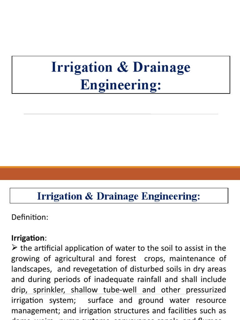 Irrigation & Drainage Engineering | PDF | Irrigation | Soil