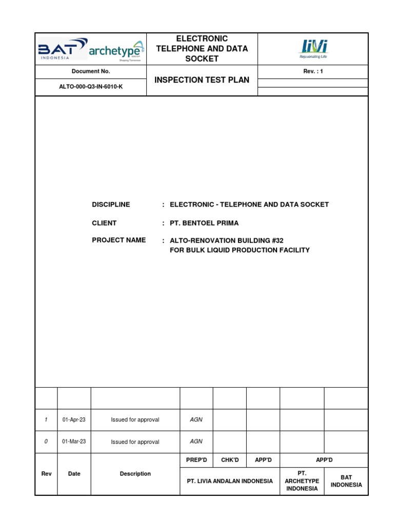 ITP Socket Data and Telephone | Download Free PDF | Specification (Technical Standard) | Systems ...