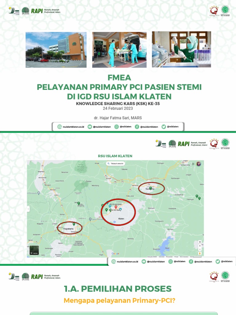 Fmea Pelayanan Primary Pci Pasien Stemi Di Igd Rsu Islam Klaten | PDF