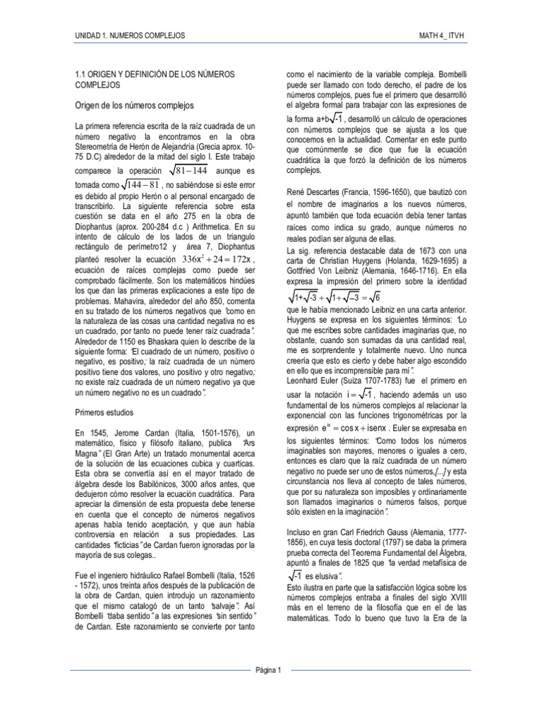 Math 4 - Unidad 1 | PDF