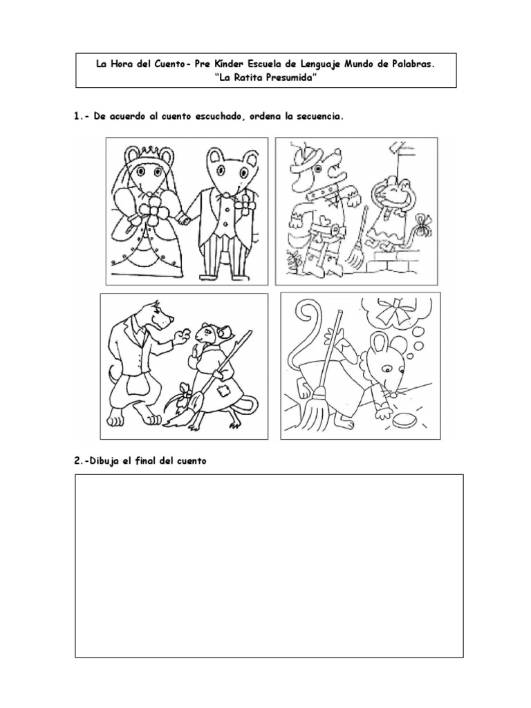 Secuencia y Actividades: La Ratita Presumida | PDF | Ficción general