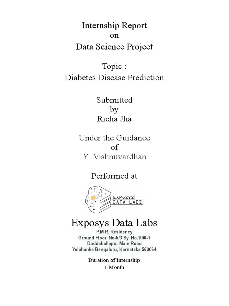 Exposys Data Labs: Internship Report On Data Science Project | PDF ...