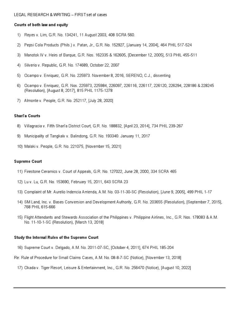 LRW Round 2 | PDF | Judiciaries | Philippines