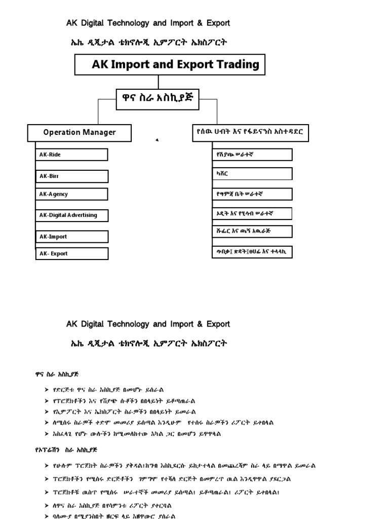 AK Trading Organizational Structure | PDF