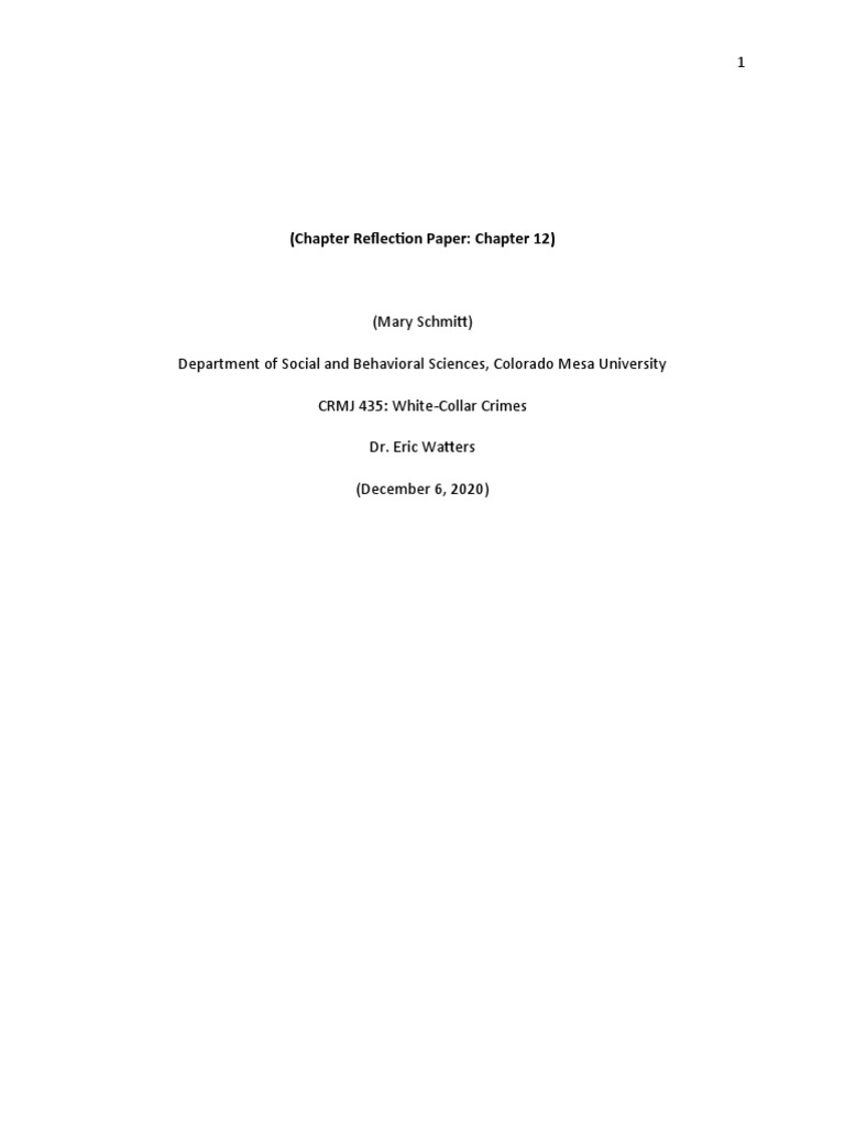 Chapter Reflection Paper: Chapter 12 | PDF | Cybercrime | Computer Security