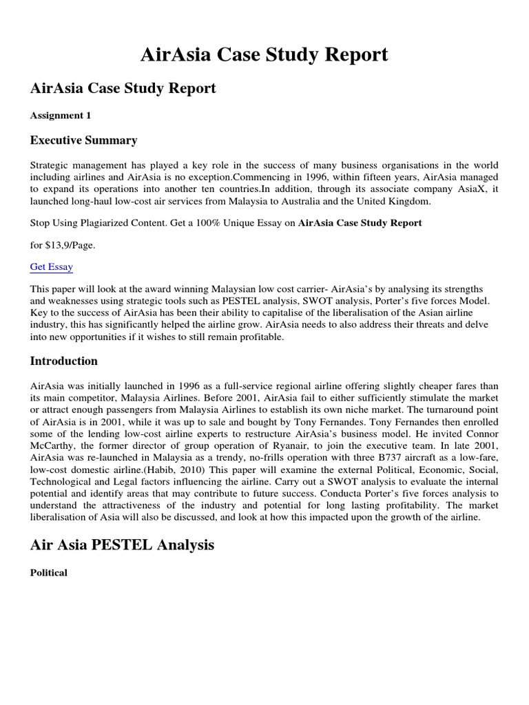 AirAsia: Strategic Growth Since 1996 | PDF | Low Cost Carrier | Airlines