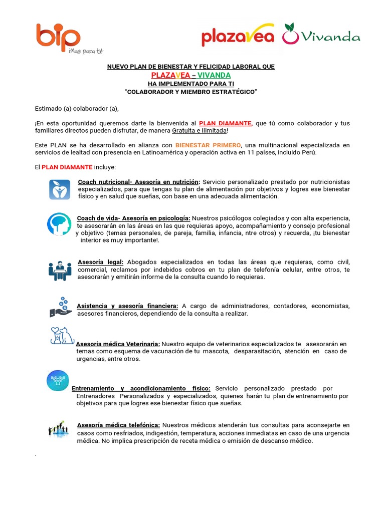 Un plan integral de bienestar para empleados y sus familias | PDF