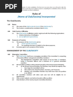 Sample CBO Constitution | PDF | Constitution | Legal Documents