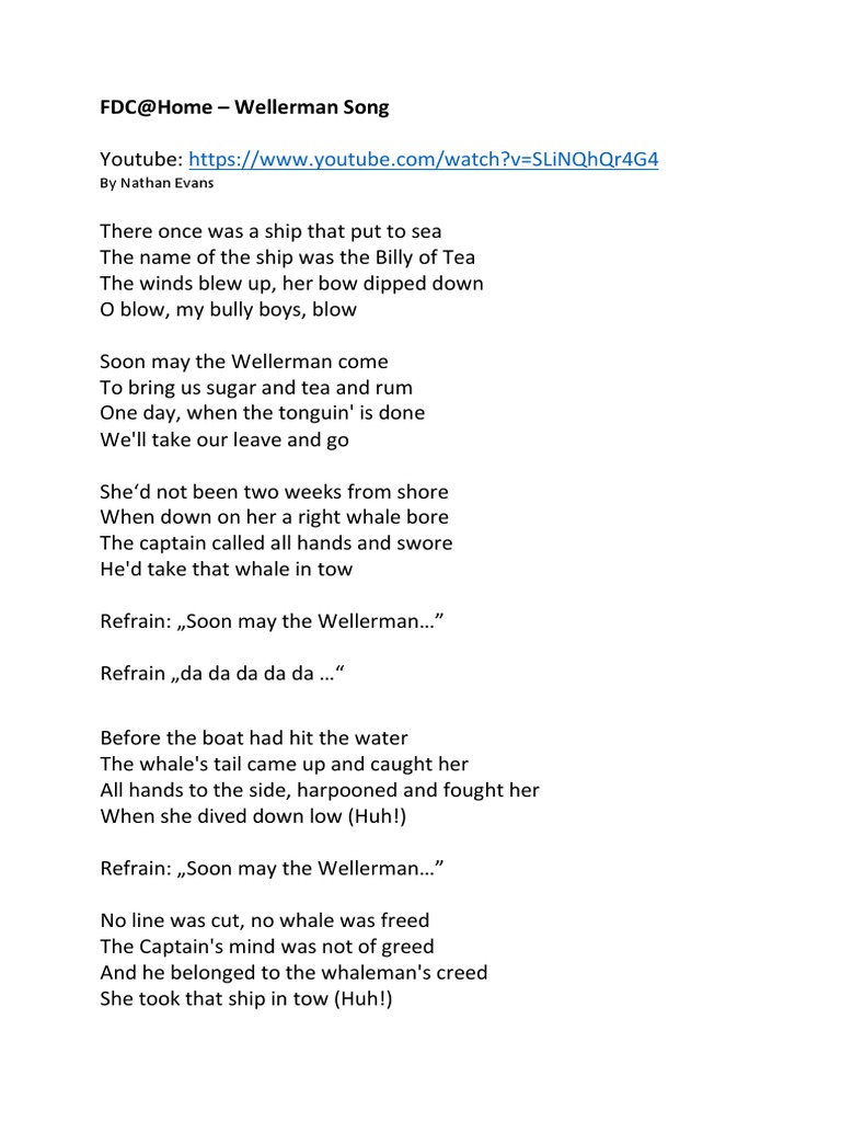 Wellerman Lyrics | PDF