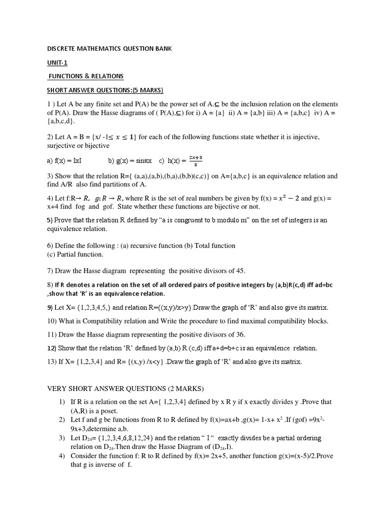 DM R-18 Important Questions | PDF | Group (Mathematics) | Graph Theory