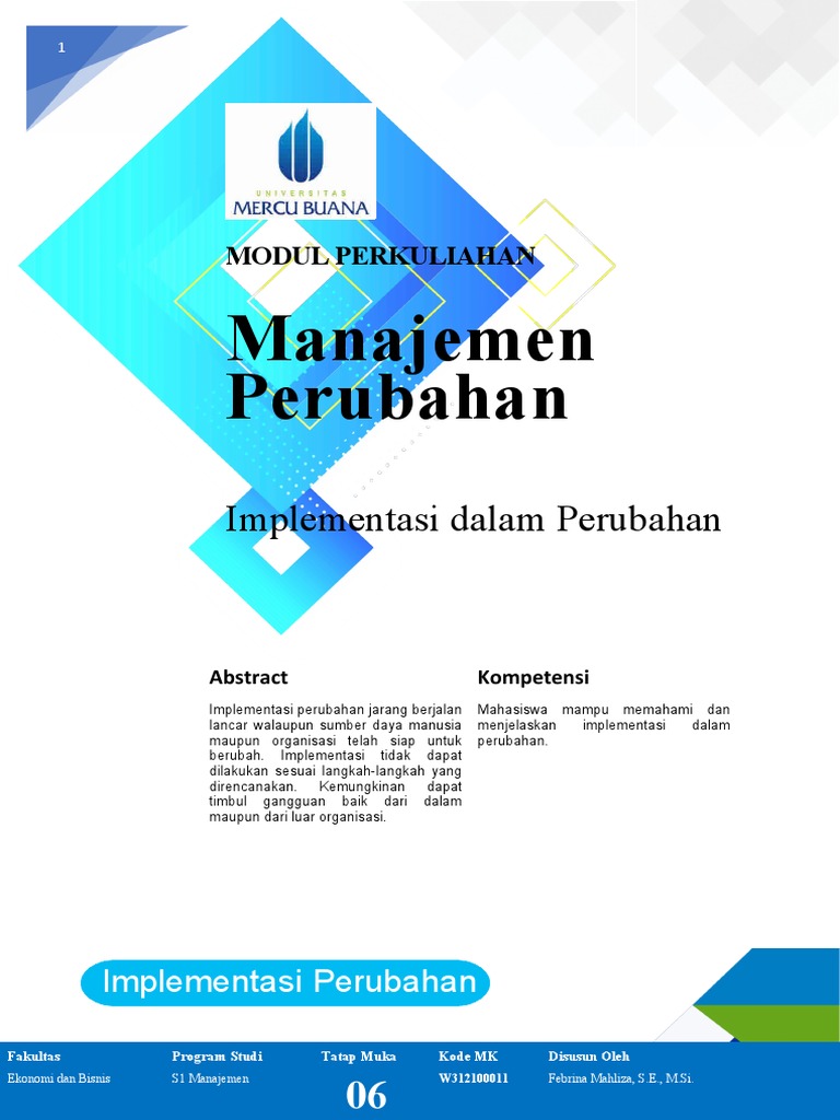 Implementasi Perubahan yang Efektif | PDF