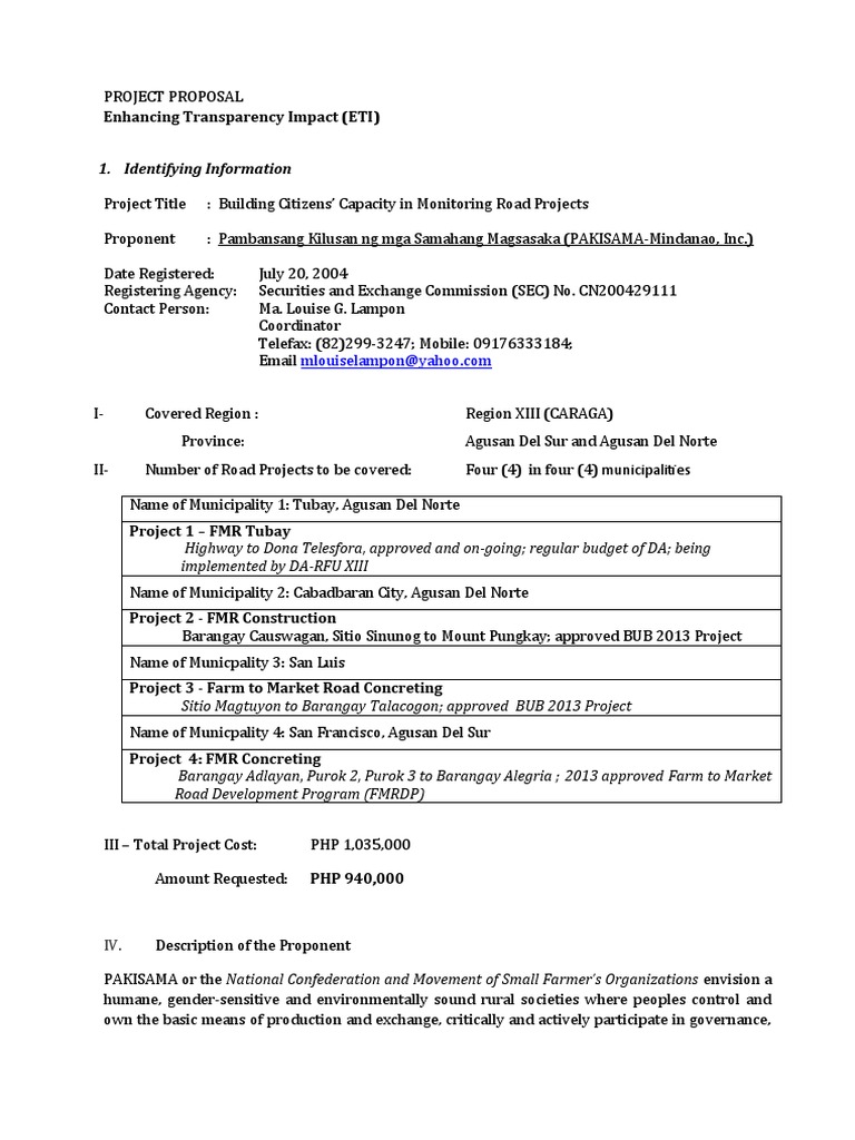 Project Proposal Final | PDF | Governance | Poverty Reduction