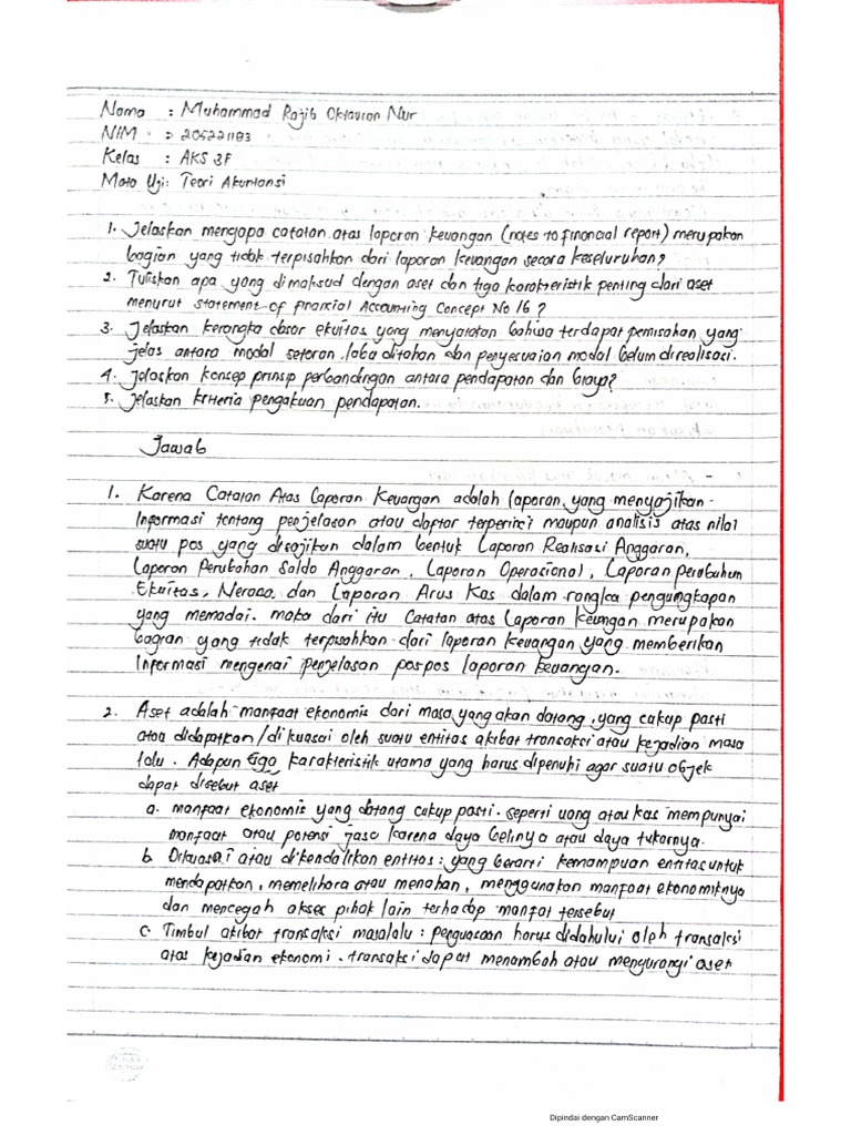 Muhammad Rajib Oktavian Nur - AKS3F | PDF