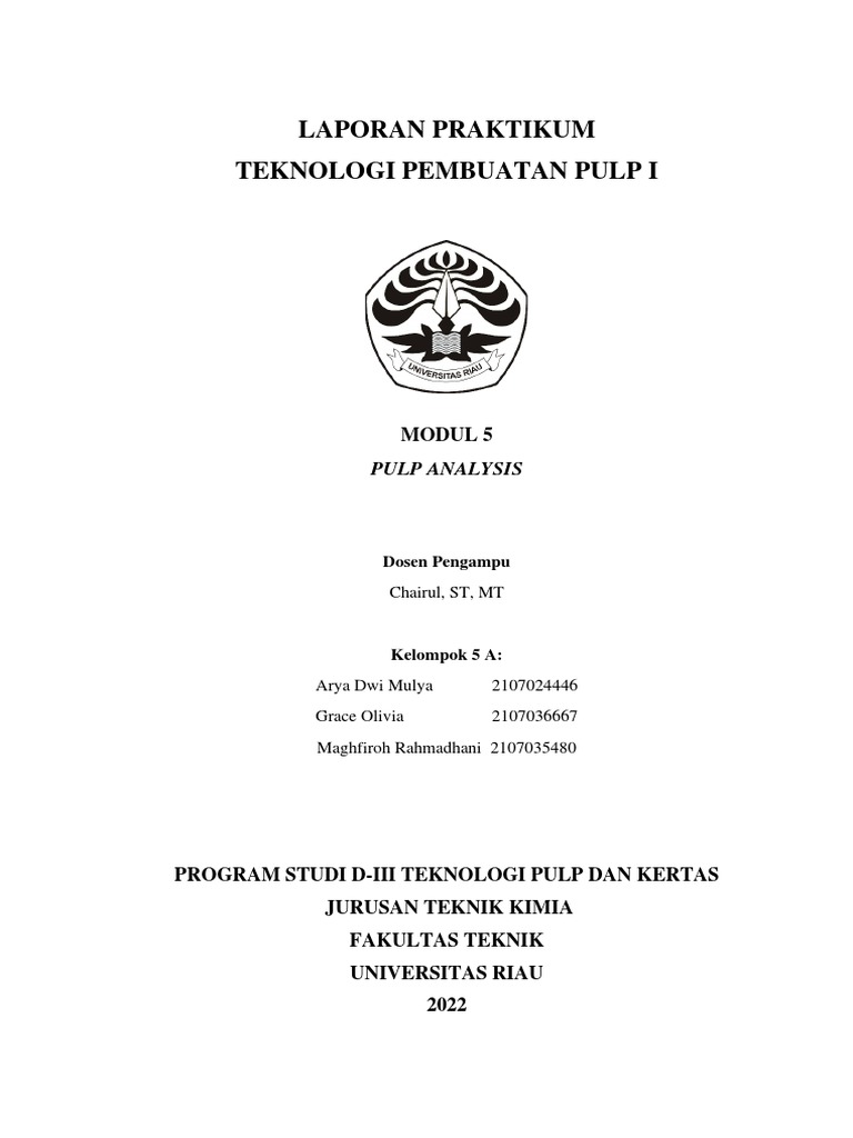 PULP ANALYISIS - Laprak TPP | PDF