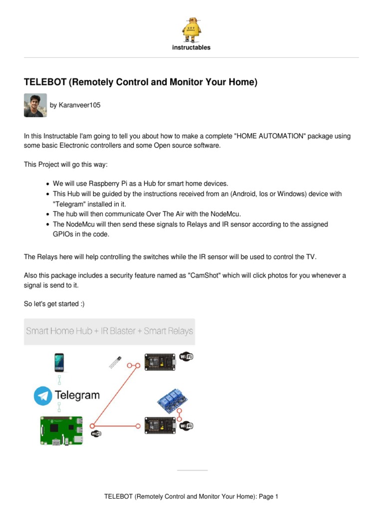 TELEBOT Complete Home Automation | PDF | Computing | Computer Engineering