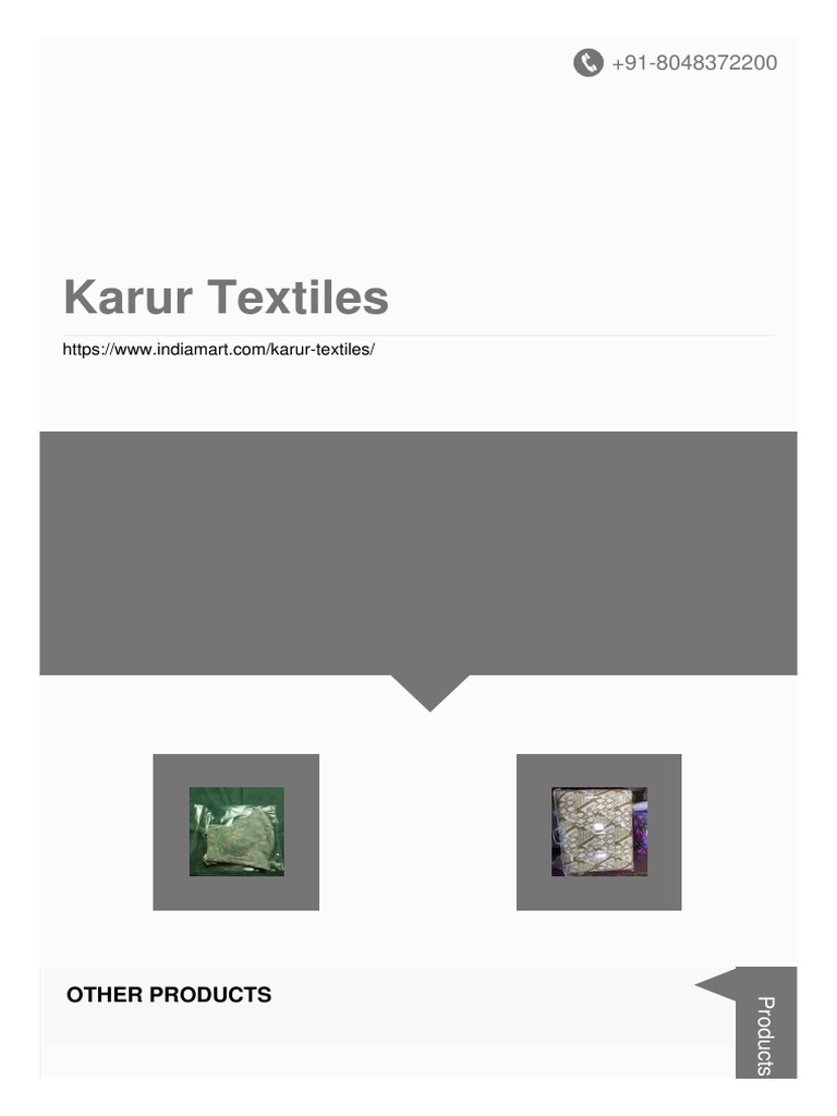 Karur Textiles: Other Products | PDF