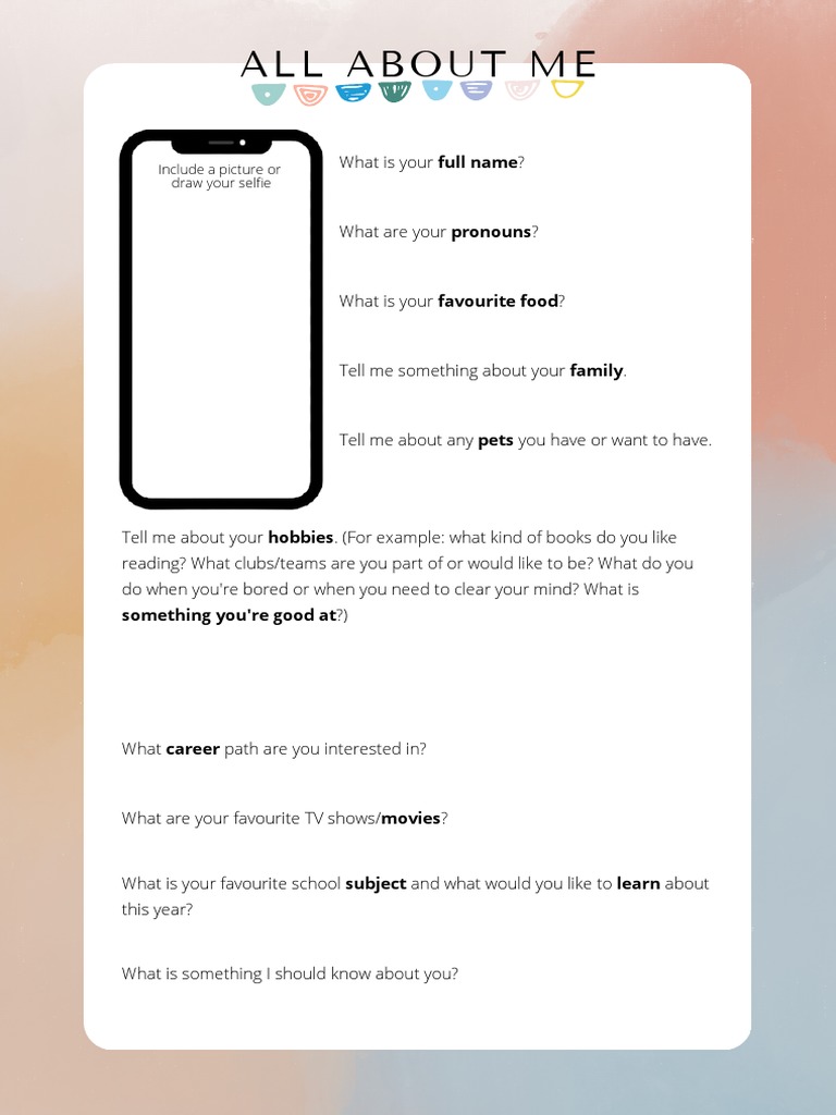 All About Me 1 | PDF