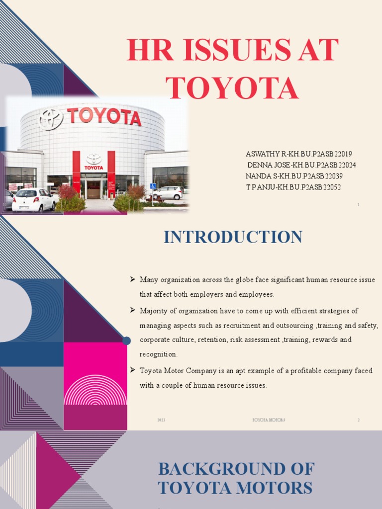 Ahrm Toyota HR Issues | PDF | Employee Retention | Organizational Culture