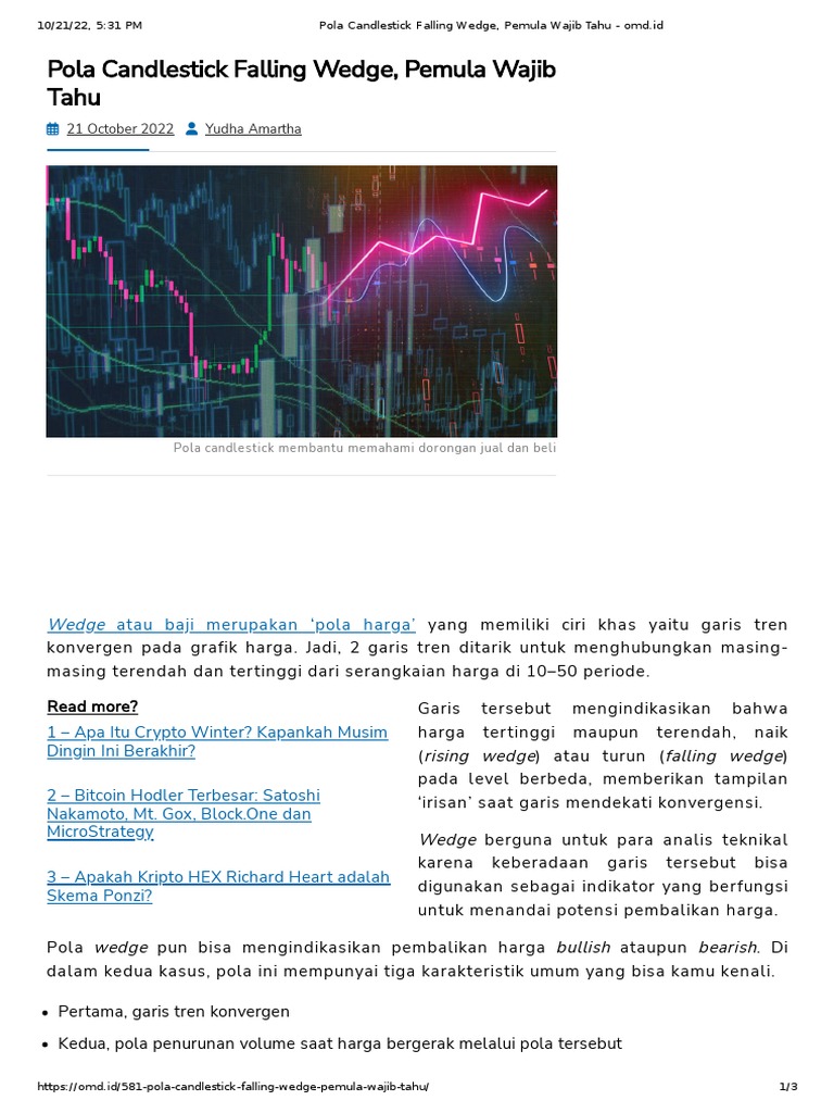 581 Pola Candlestick Falling Wedge Pemula Wajib Tahu | PDF
