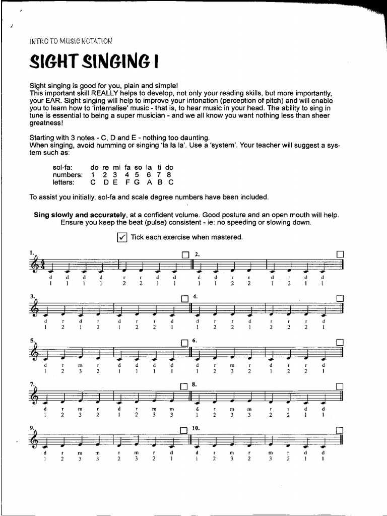 Sight Singing | PDF
