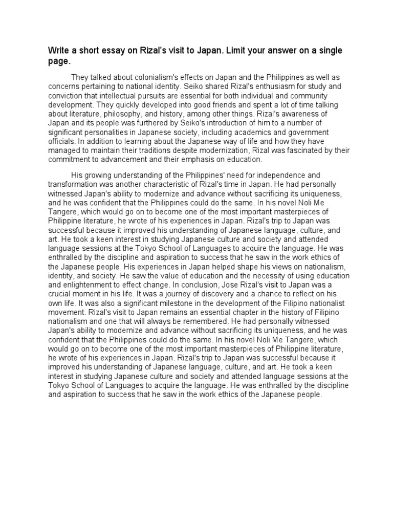 Rizal Module 5 | PDF | Japan | Philippines