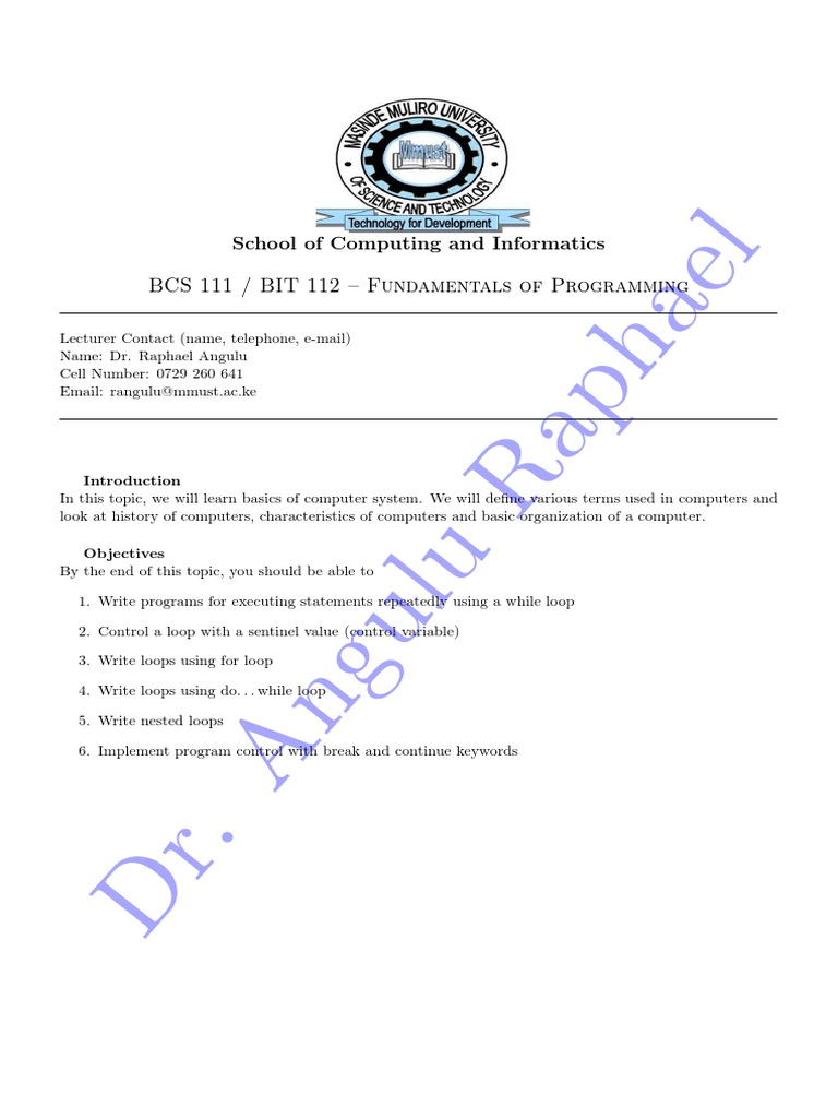 Chapter 3 Looping | PDF | Control Flow | Computer Programming