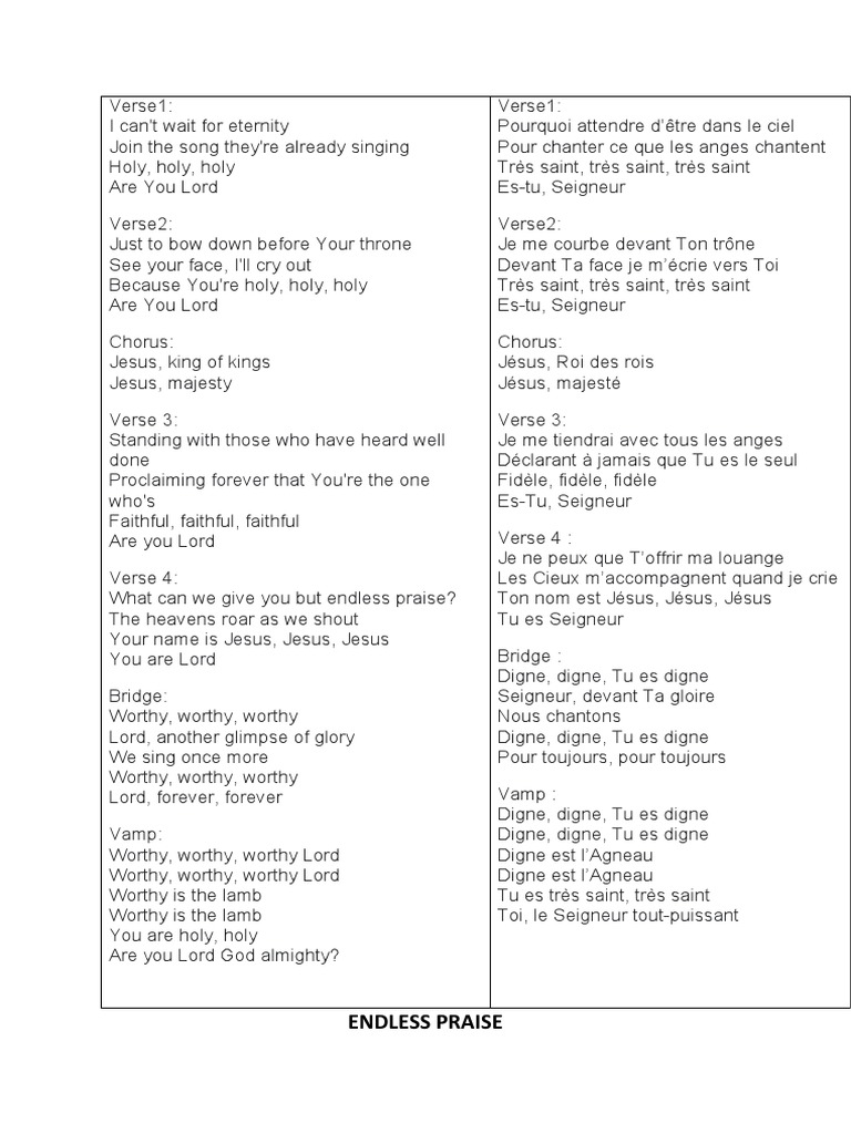 Endless Praise | PDF