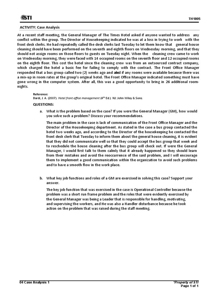 Case Analysis Midterm | PDF