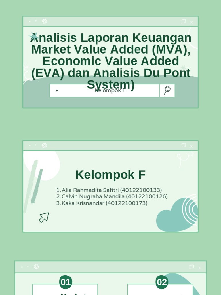 Analisis Laporan Keuangan Market Value Added (MVA), Economic Value Added (EVA) Dan Analisis Du ...