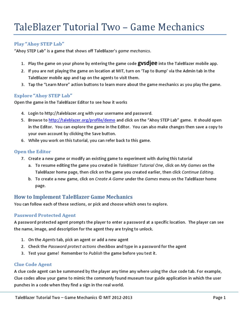 Tale Blazer Tutorial 2 | PDF | Computer Keyboard | Password