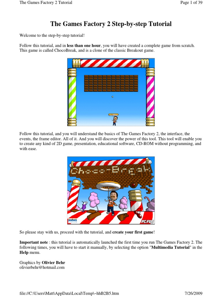 Choco Breakout Tutorial | PDF | Window (Computing) | Icon (Computing)