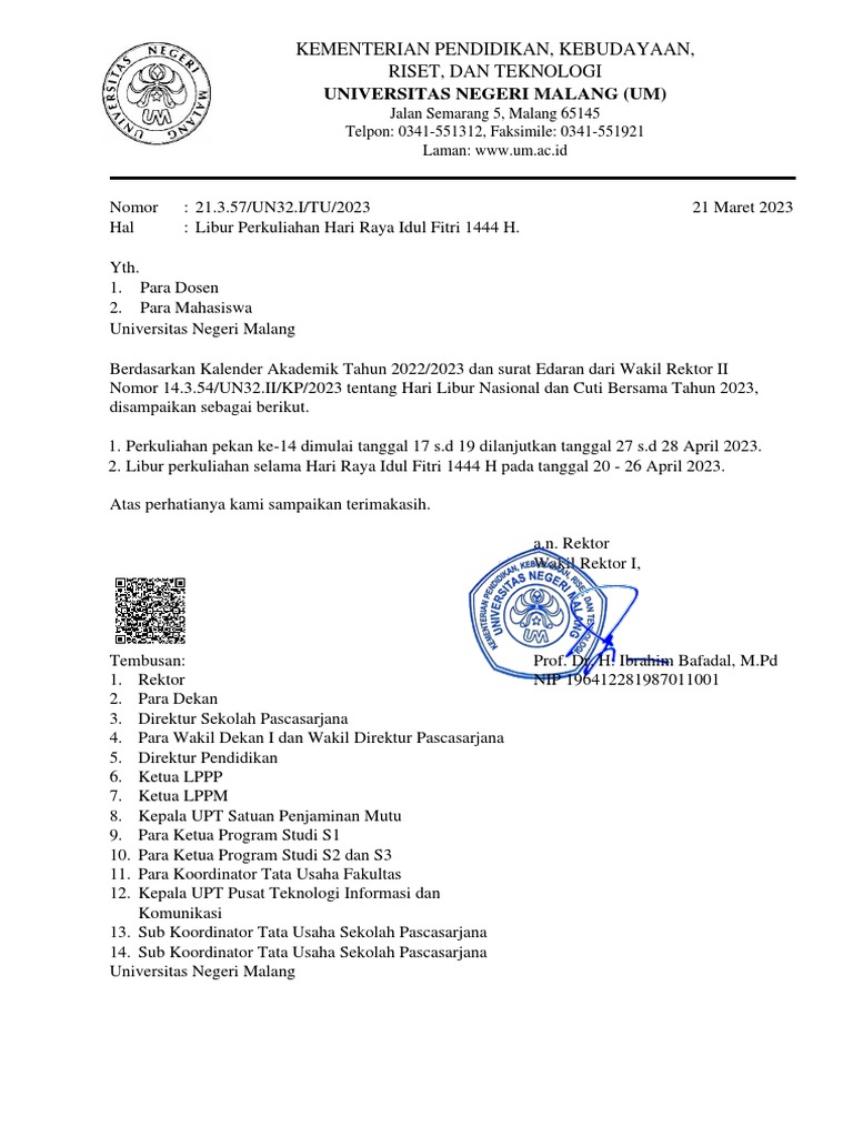 Inpo Libur Hari Raya | PDF