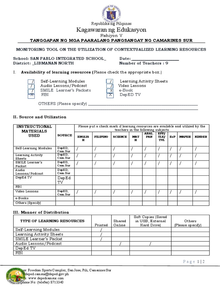 Monitoring Tool for Learning Resources | PDF | Communication | Computing