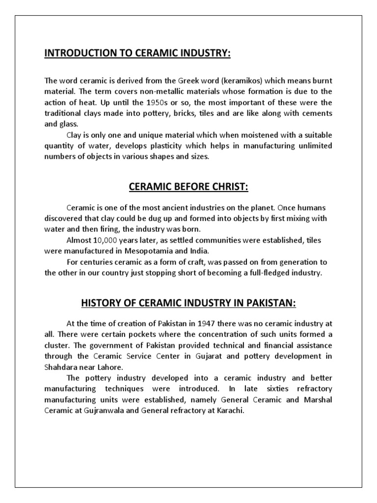 Assignment On CERAMIC INDUSTRY | PDF | Errors And Residuals | Demand