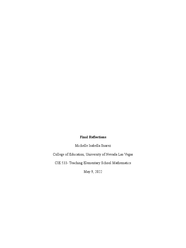 Final Exam Edel 433 Spring 2022 | PDF | Learning | Thought