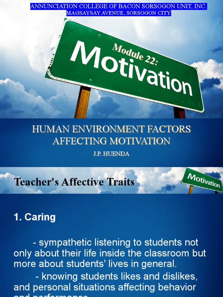 MOTIVATION | PDF | Teachers | Learning