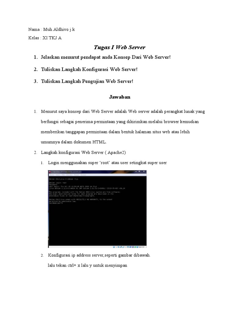 Jawaban Tugas I Web Server | PDF