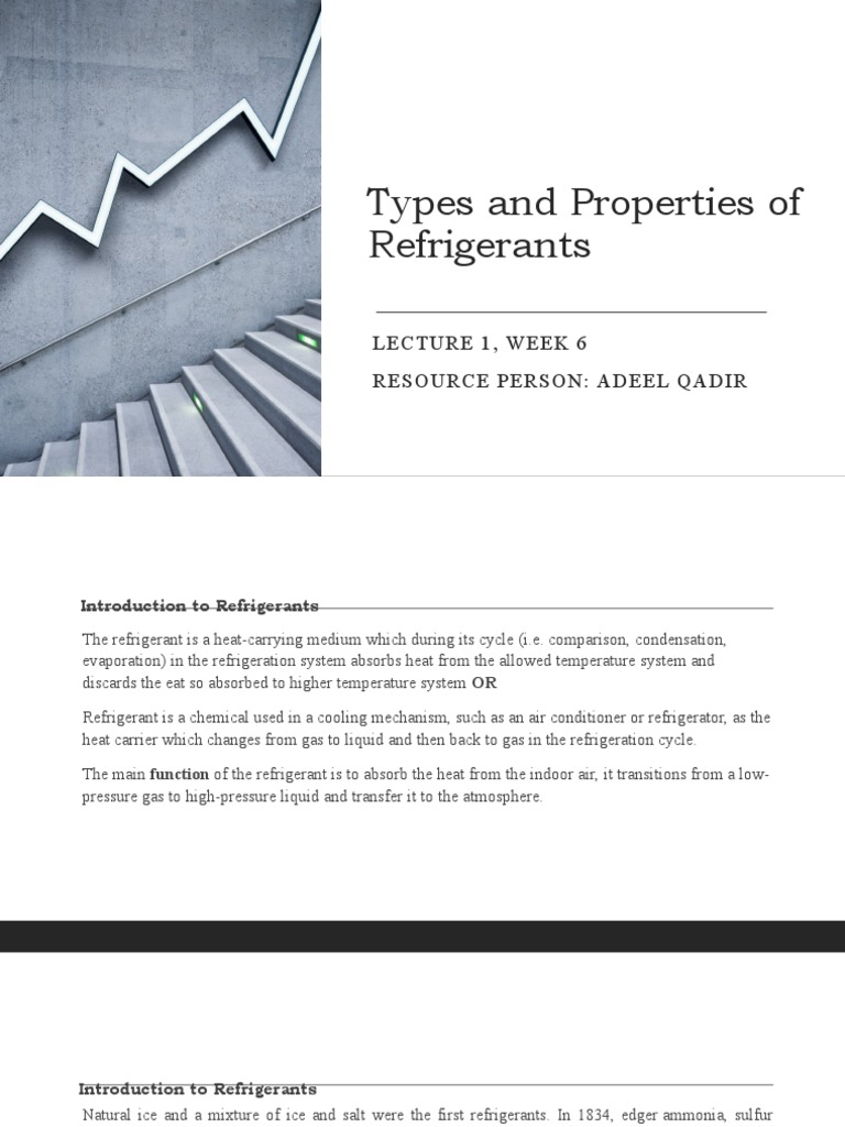 Types and Properties of Refrigerants | Download Free PDF | Ozone ...