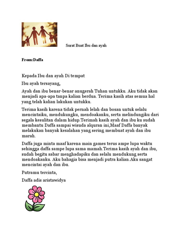 Surat Buat Ibu Dan Ayah Pdf