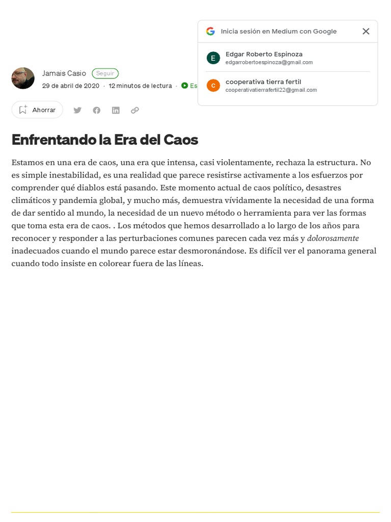 Enfrentando la era del caos: una propuesta del marco BANI para comprender y responder a un mundo ...