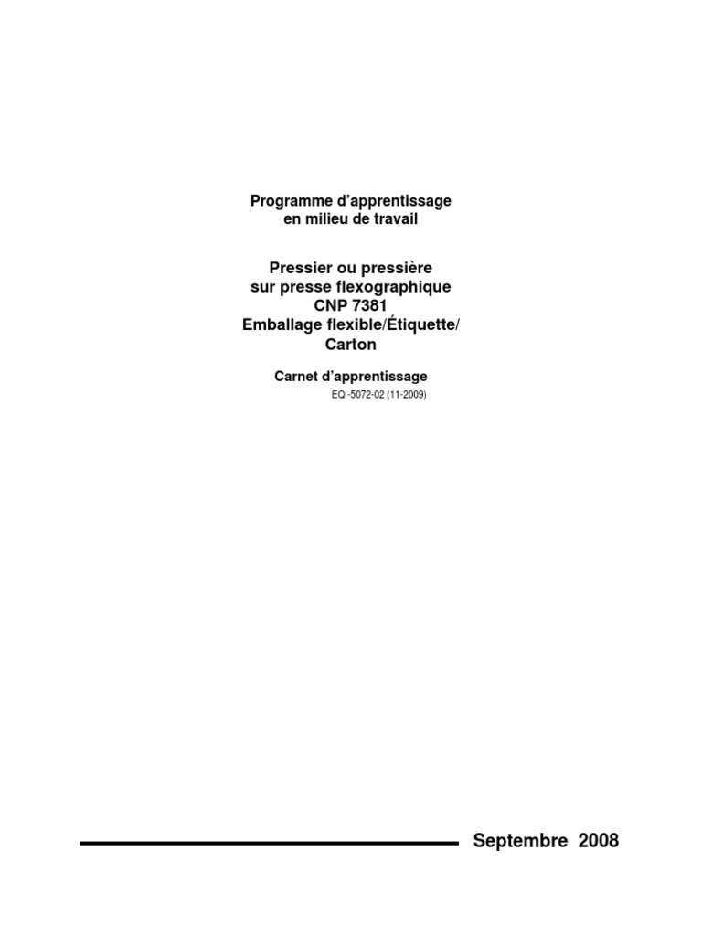 Compétences en flexographie pour pressiers | PDF | Impression ...