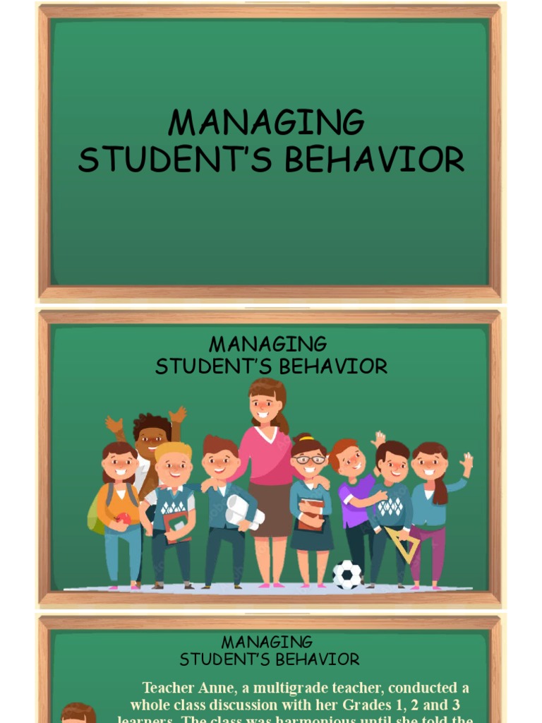 Managing Student'S Behavior | PDF